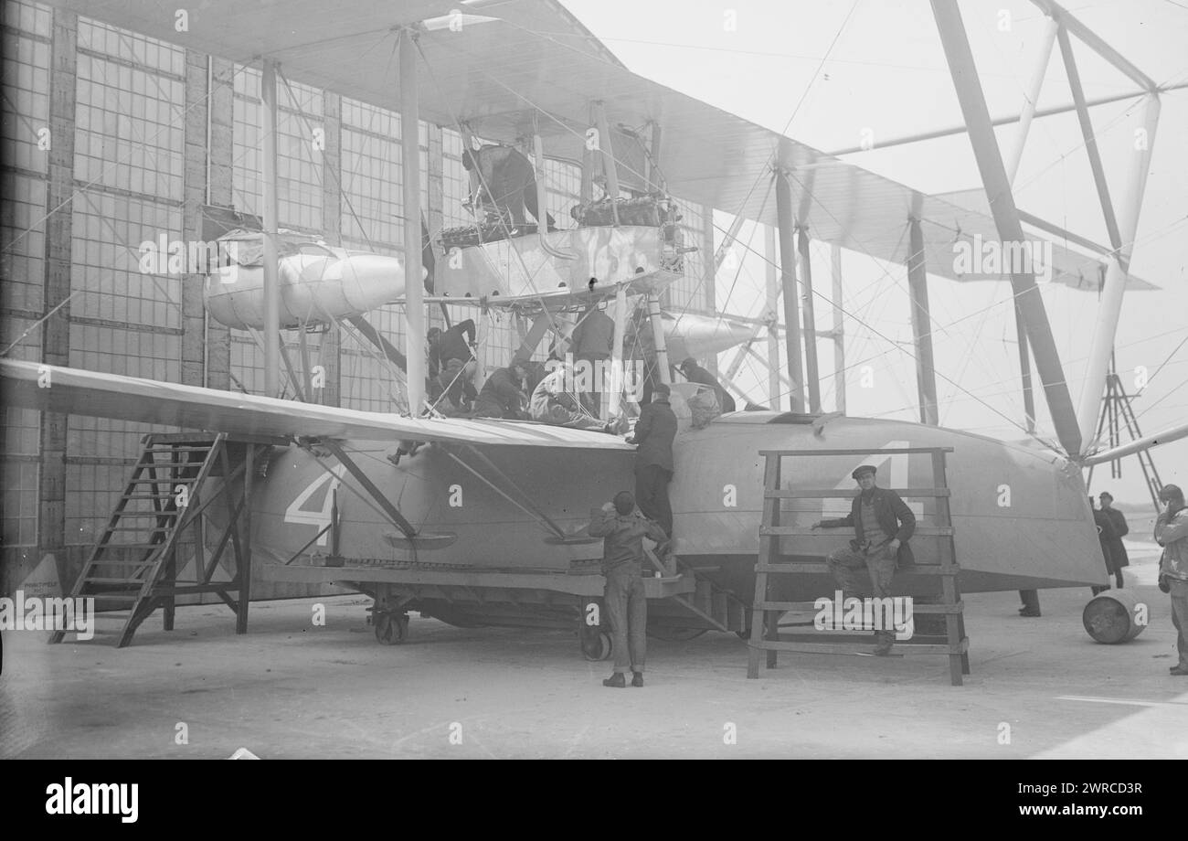 NC-4, Photograph shows the NC-4 Curtiss NC flying boat airplane which ...