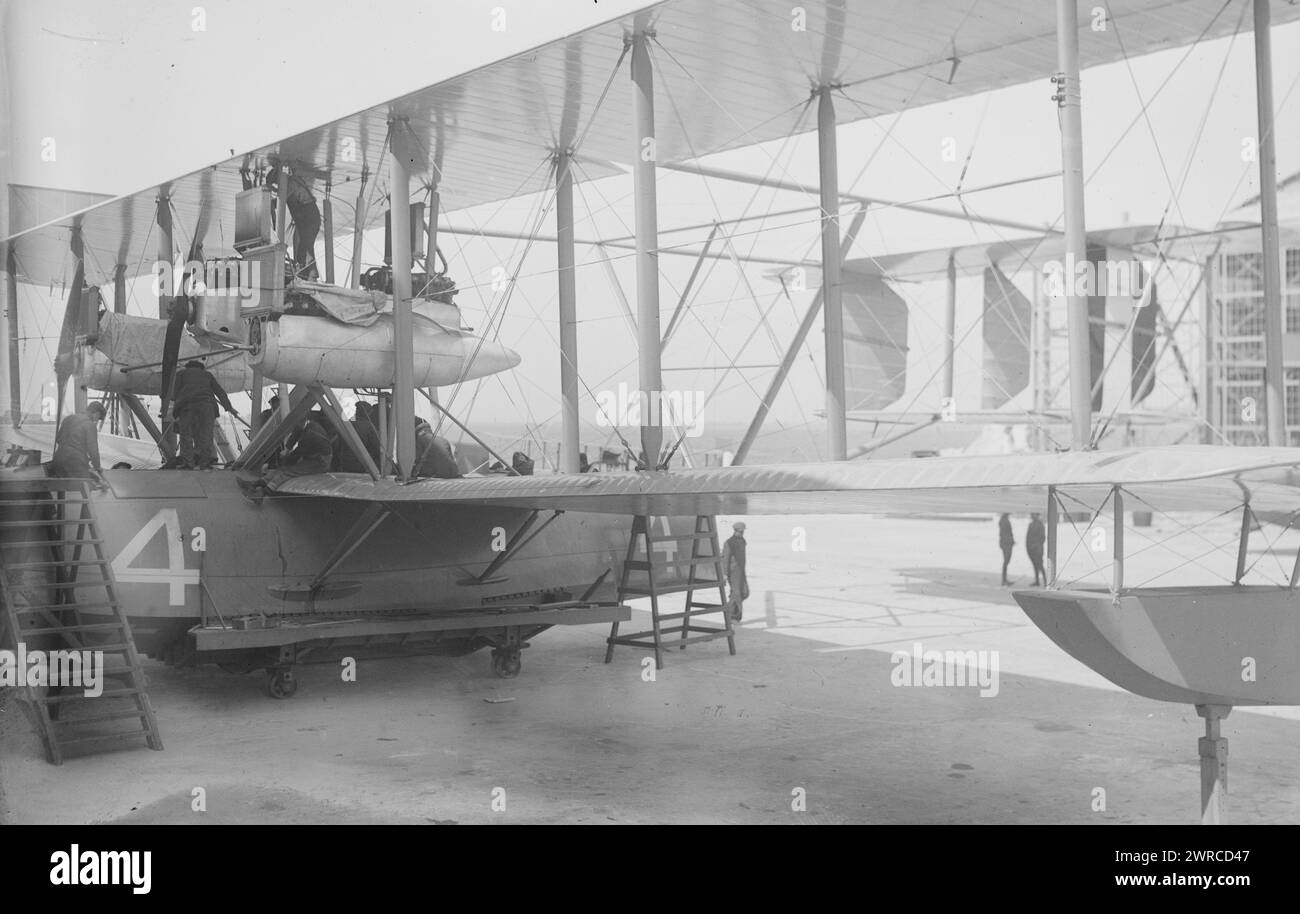 NC-4, Photograph shows the NC-4 Curtiss NC flying boat airplane which ...