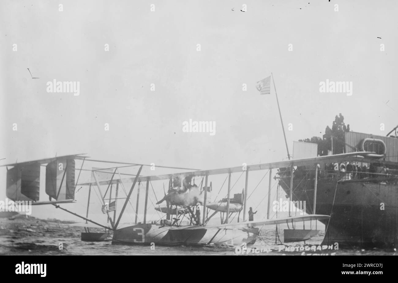 NC-3 & PRAIRIE, Photograph shows Navy-Curtiss Flying Boat NC-3 at ...