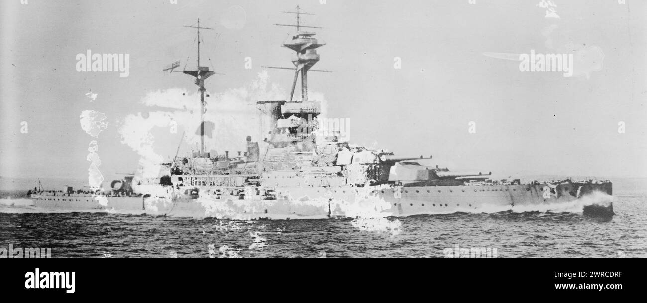 REVENGE, Photograph shows the battleship HMS Revenge which served in ...