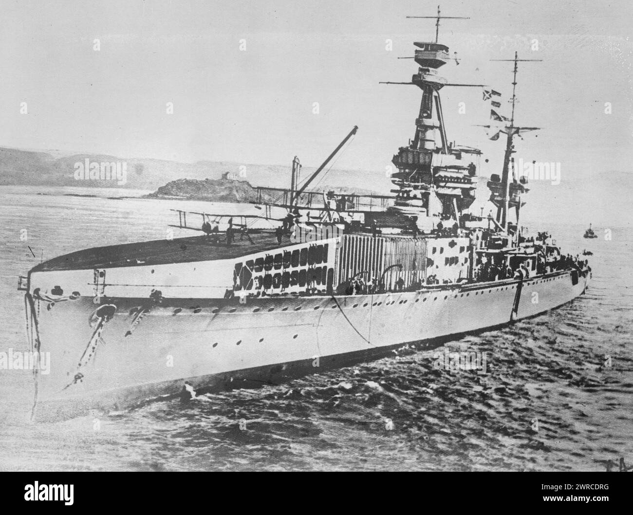 FURIOUS, Photograph shows the HMS Furious, a modified battlecruiser ...