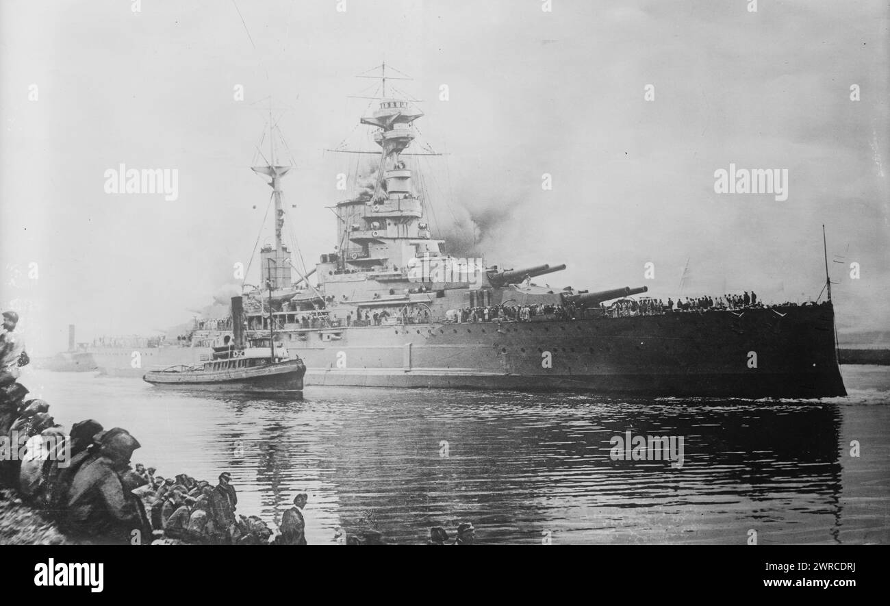 RAMILLIES, Photograph shows the HMS Ramillies a Royal Navy battleship ...
