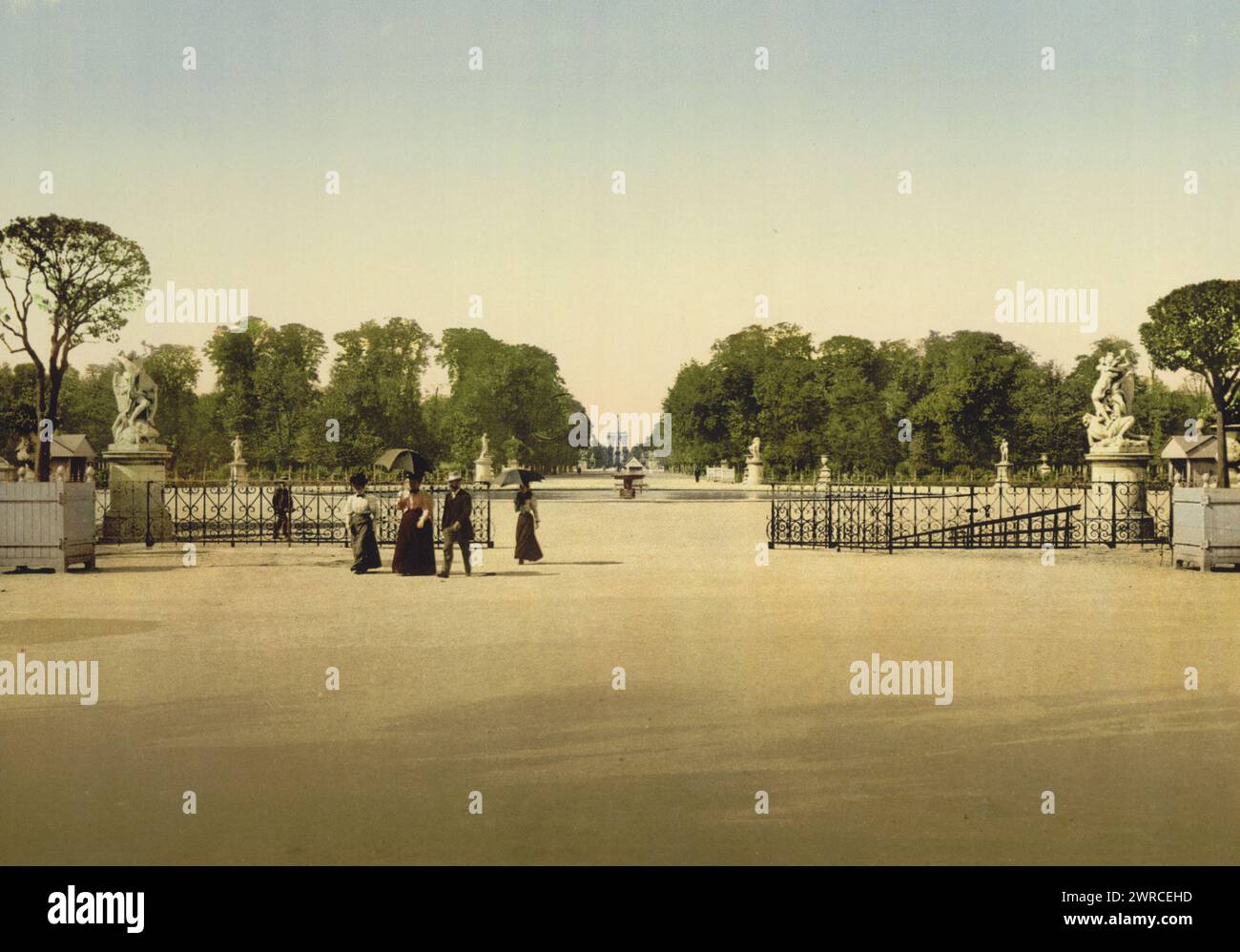 The Tuileries and Champs Elysees, Paris, France, between ca. 1890 and ...