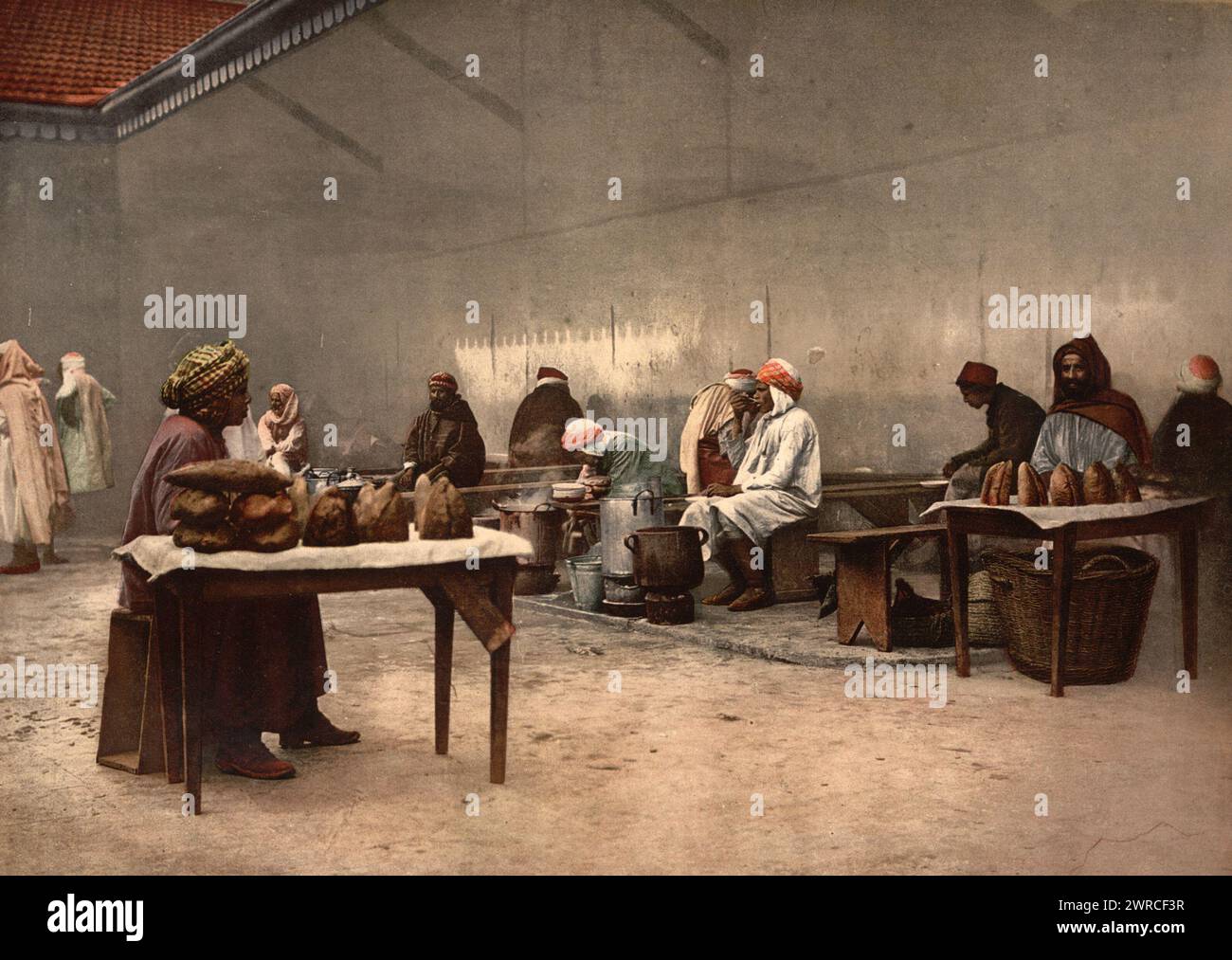 Merchants of eatables, Bona, Algeria, ca. 1899., Color, 1890-1900 Stock ...