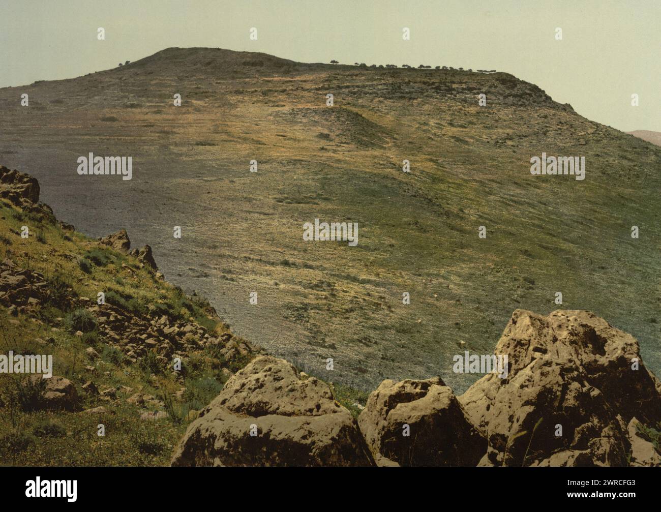 The Mount of Beatitudes, (i.e., Capernaum, Israel), between ca. 1890 ...