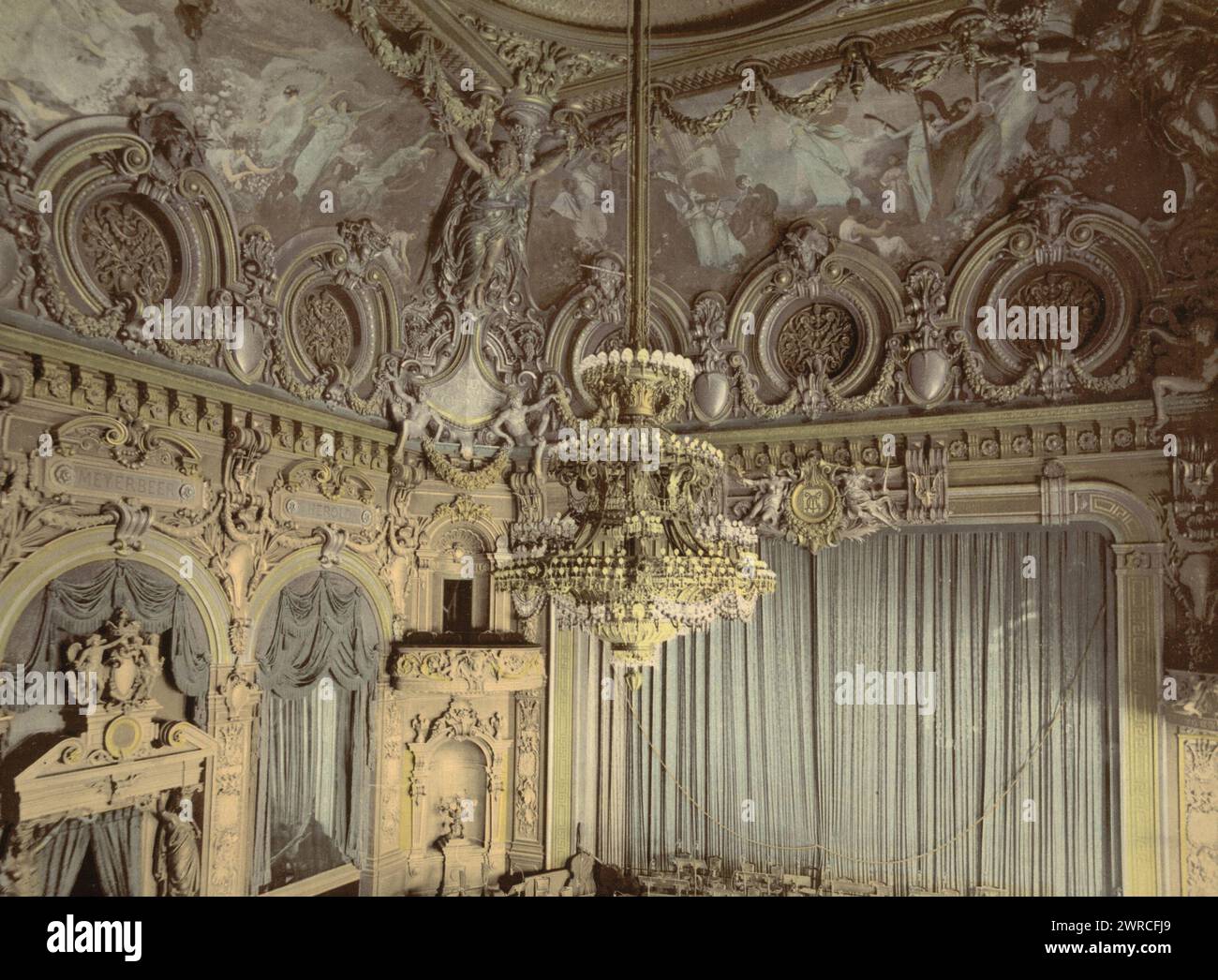 The theatre, interior, Monte Carlo, Riviera, between ca. 1890 and ca ...