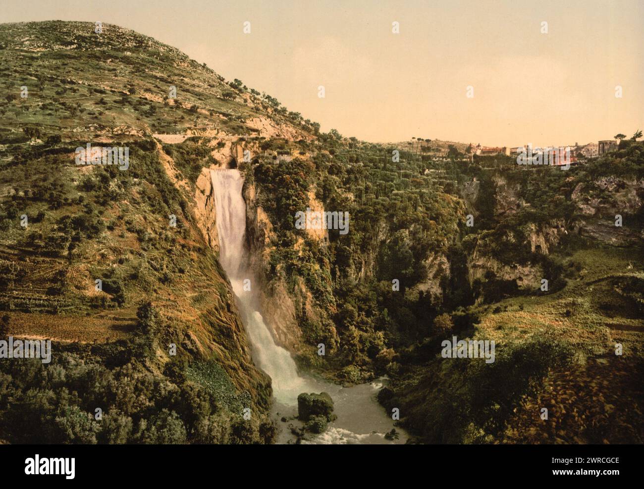 Great Cascade, Tivoli, Rome, Italy, between ca. 1890 and ca. 1900 ...