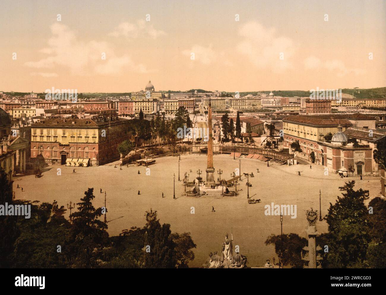 Panorama from the Pincian, Rome, Italy, between ca. 1890 and ca. 1900 ...