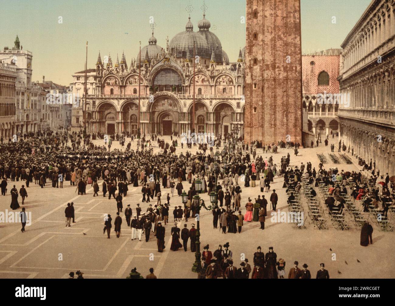 Concert in St. Mark's Place, Venice, Italy, between ca. 1890 and ca ...
