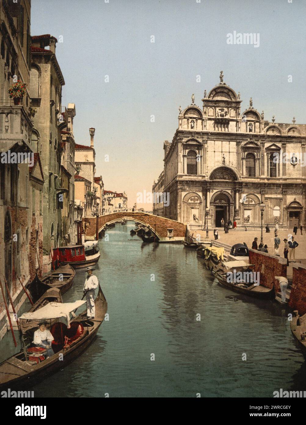 Before St. Mark's and public hospital, Venice, Italy, between ca. 1890 ...
