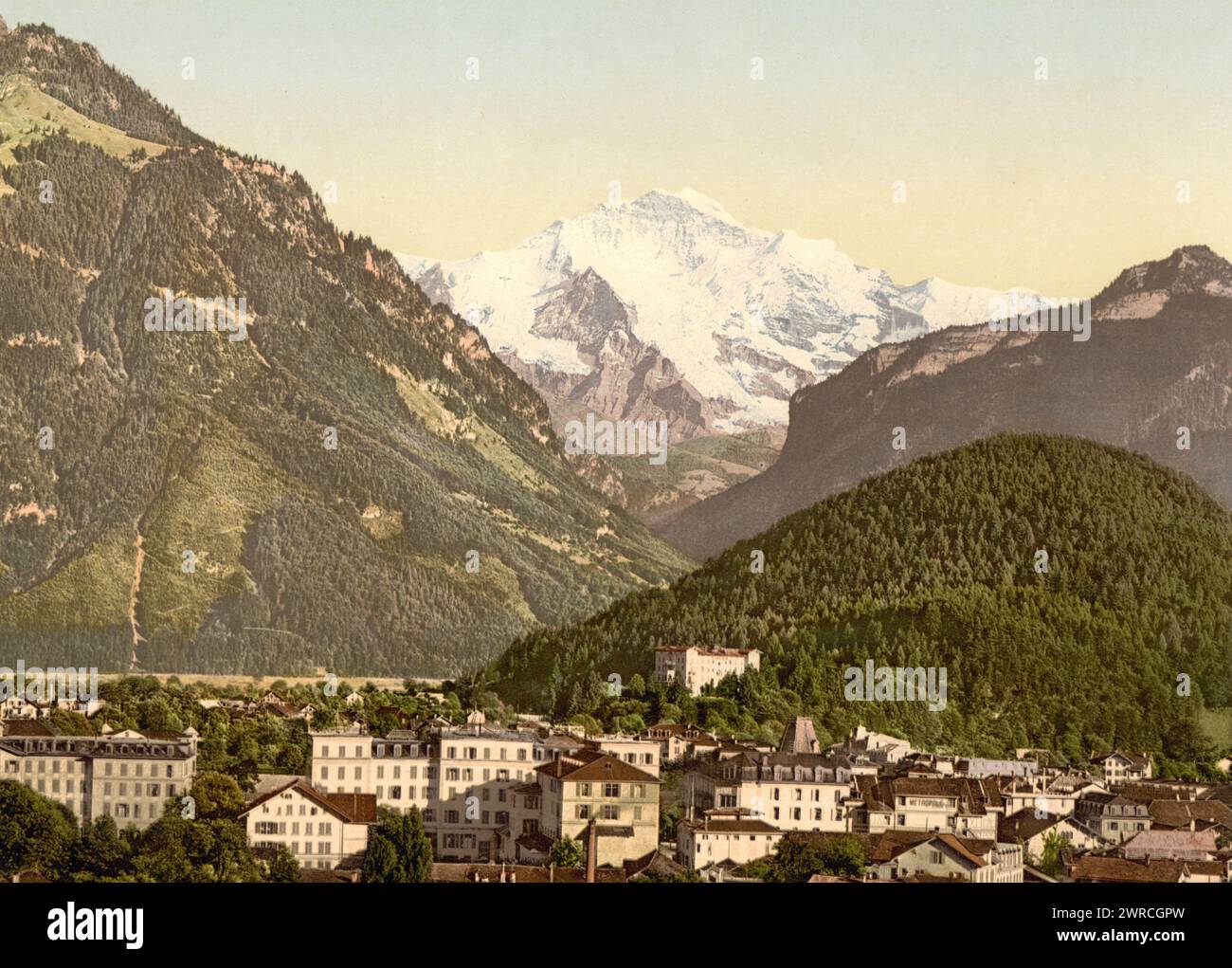 Interlaken, with Jungfrau, Bernese Oberland, Switzerland, between ca ...