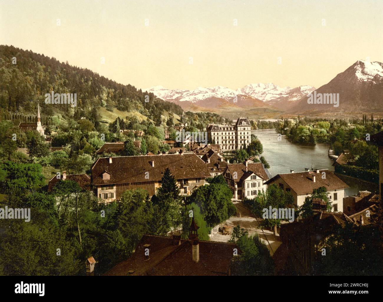 Thun, general view, Bernese Oberland, Switzerland, between ca. 1890 and ...