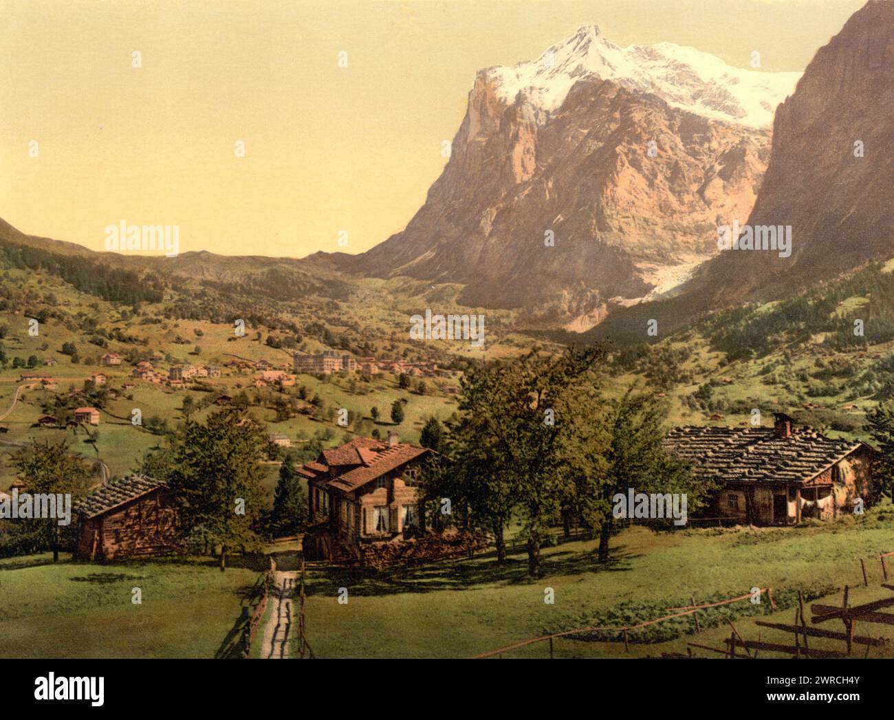 Grindelwald, general view, Bernese Oberland, Switzerland, between ca ...