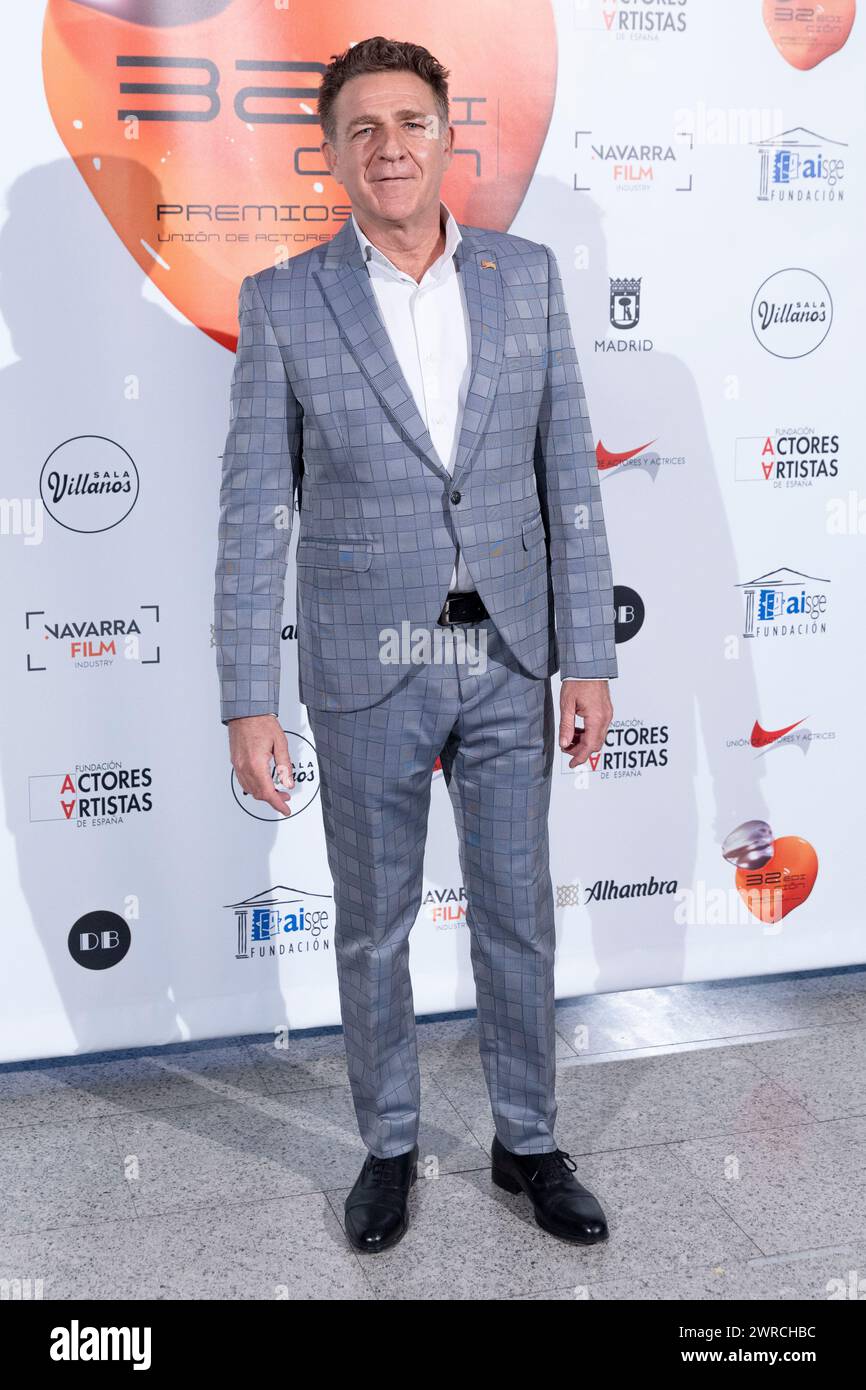 Madrid, Spain. 11th Mar, 2024. Juanjo Artero attends 'the Unión De Actores Awards 2024 ...
