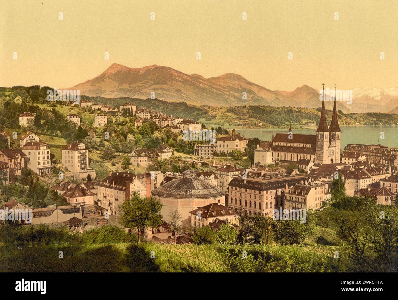 Lucerne and the Rigi, Lake Lucerne, Switzerland, between ca. 1890 and ...