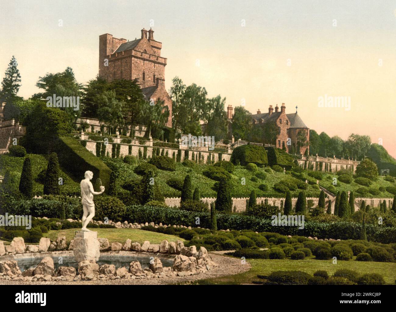 Drummond Castle from S.W. (i.e., Southwest), Scotland, between ca. 1890 ...