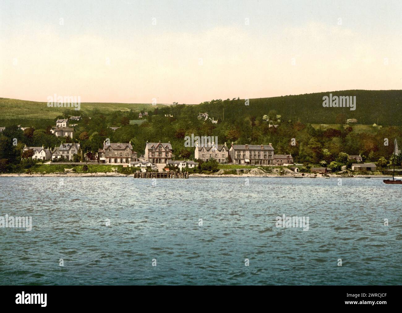 Kilcreggan from the water, Scotland, Image shows the Kilcreggan ...