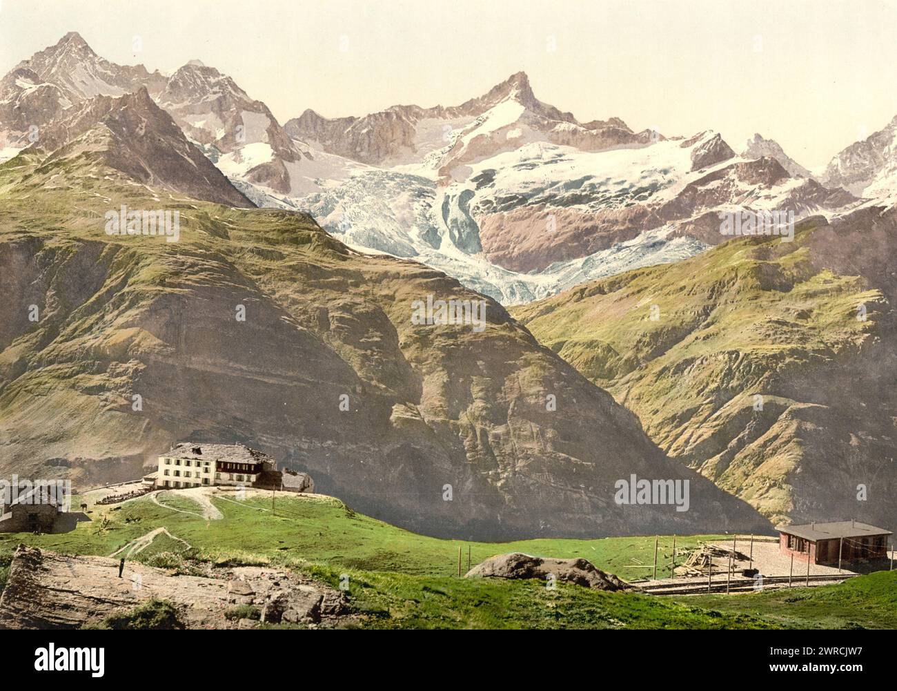 Gornergrat Railway, Riffelberg Hotel and Station, Valais, Alps of ...