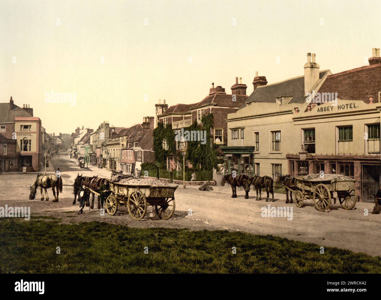 High Street, Battle, England, Image shows High Street in Battle, East ...