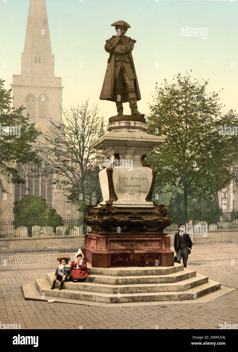Howard Statue, Bedford, England, Image shows statue of philanthropist ...