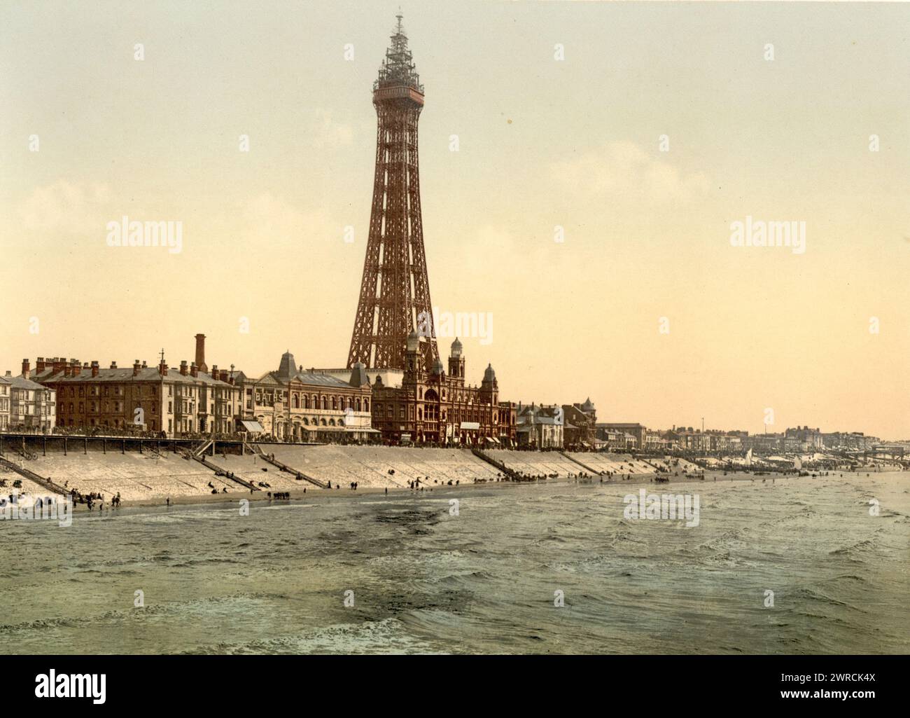 The Promenade and Tower from North Pier, Blackpool, England, between ca ...
