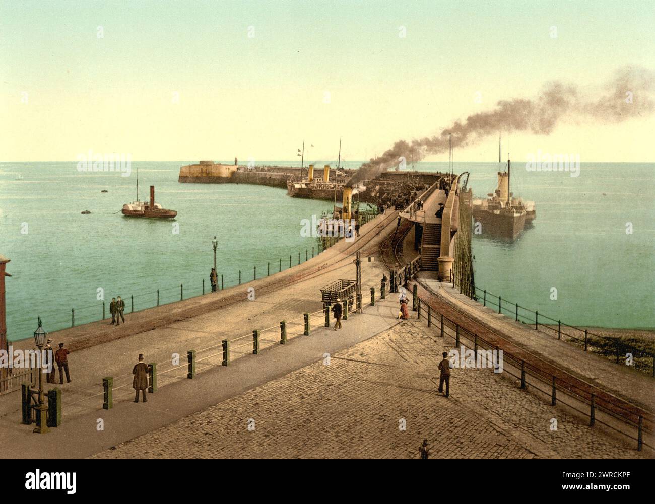 Admiralty Pier, Dover, England, between ca. 1890 and ca. 1900., England ...
