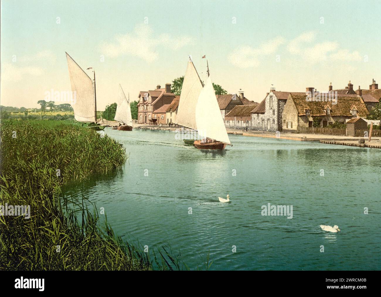 The village, Horning Village, England, between ca. 1890 and ca. 1900 ...