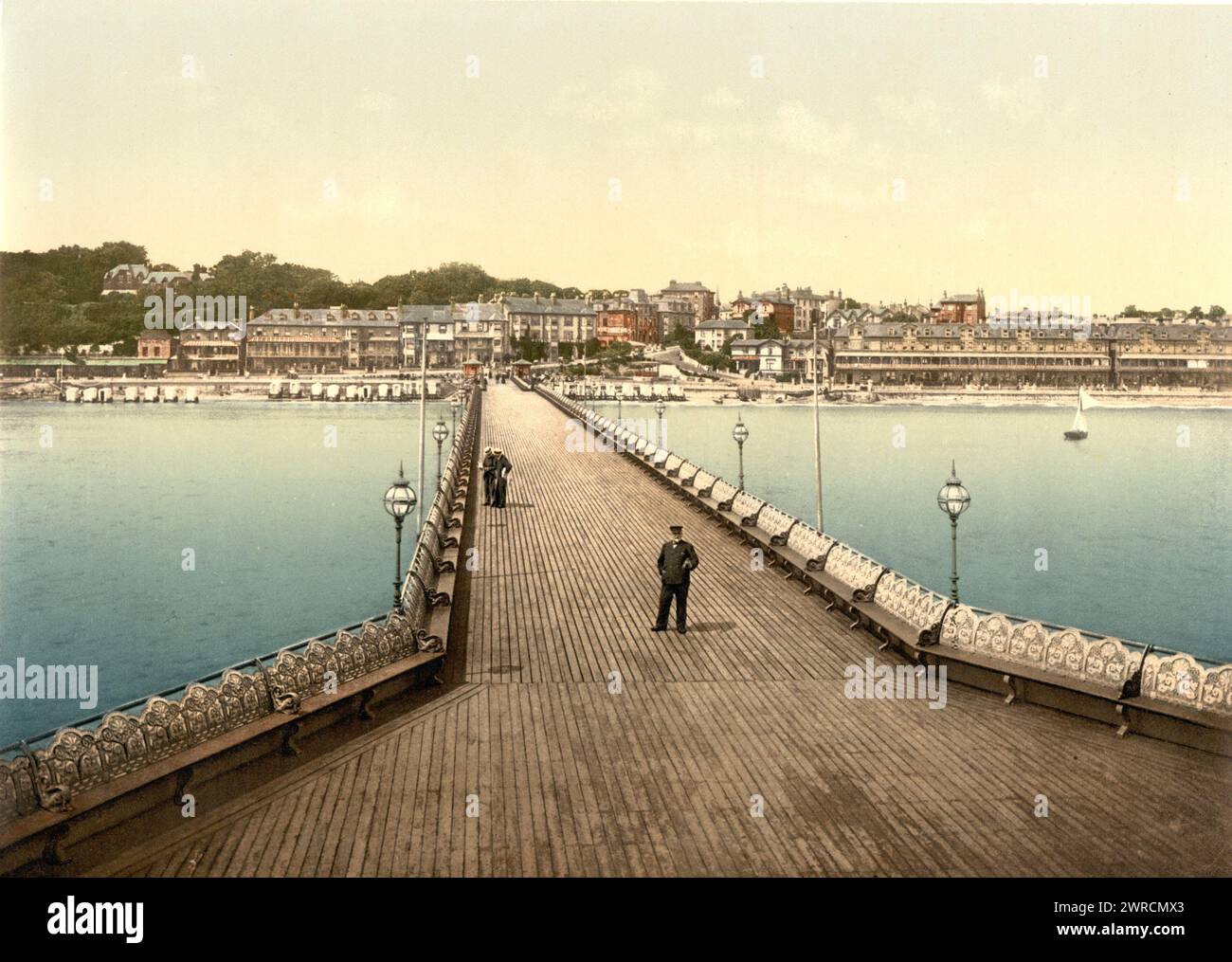 Sandown from pier, Isle of Wight, England, between ca. 1890 and ca ...