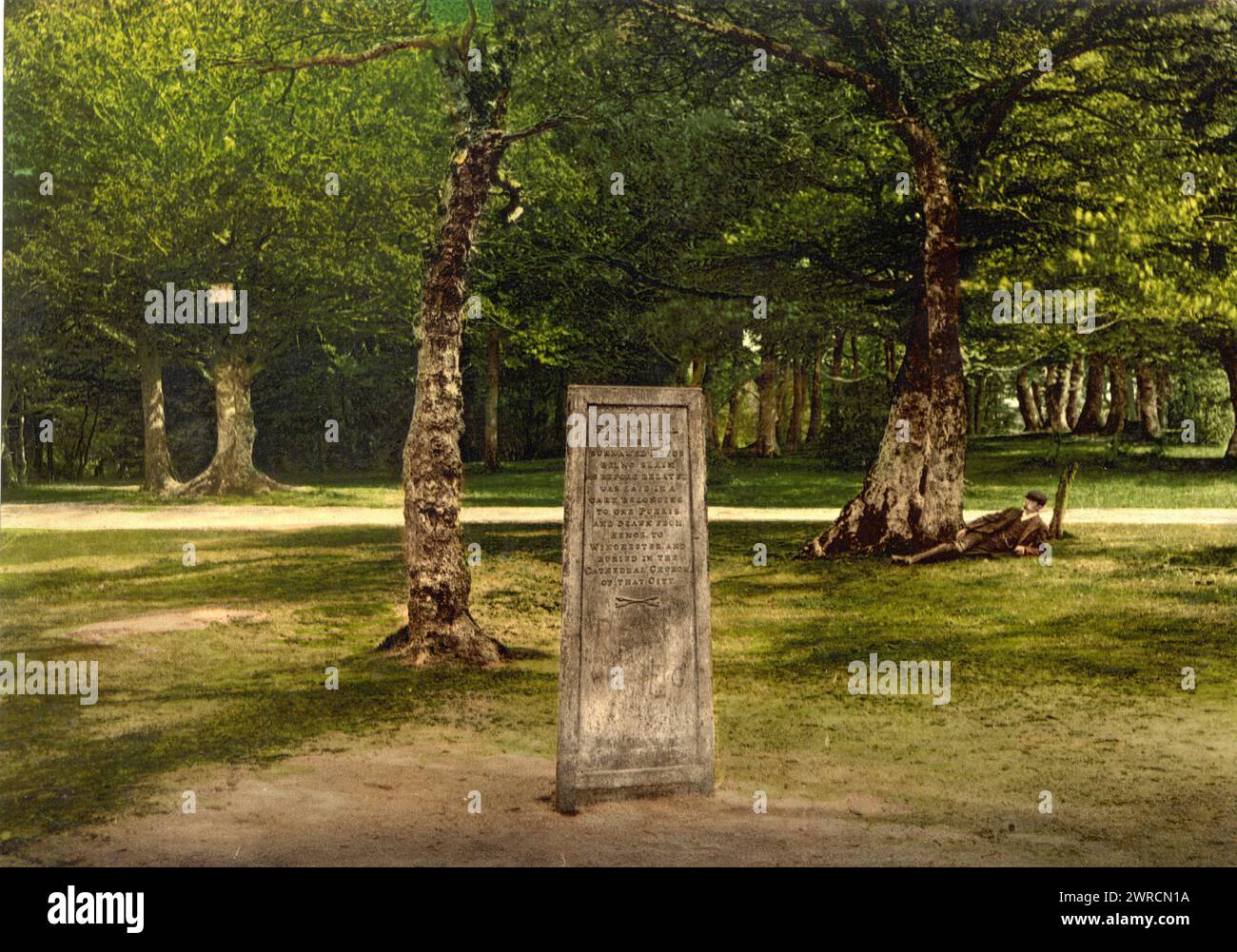 Rufus Stone, New Forest, Winchester, England, Images shows the Rufus ...