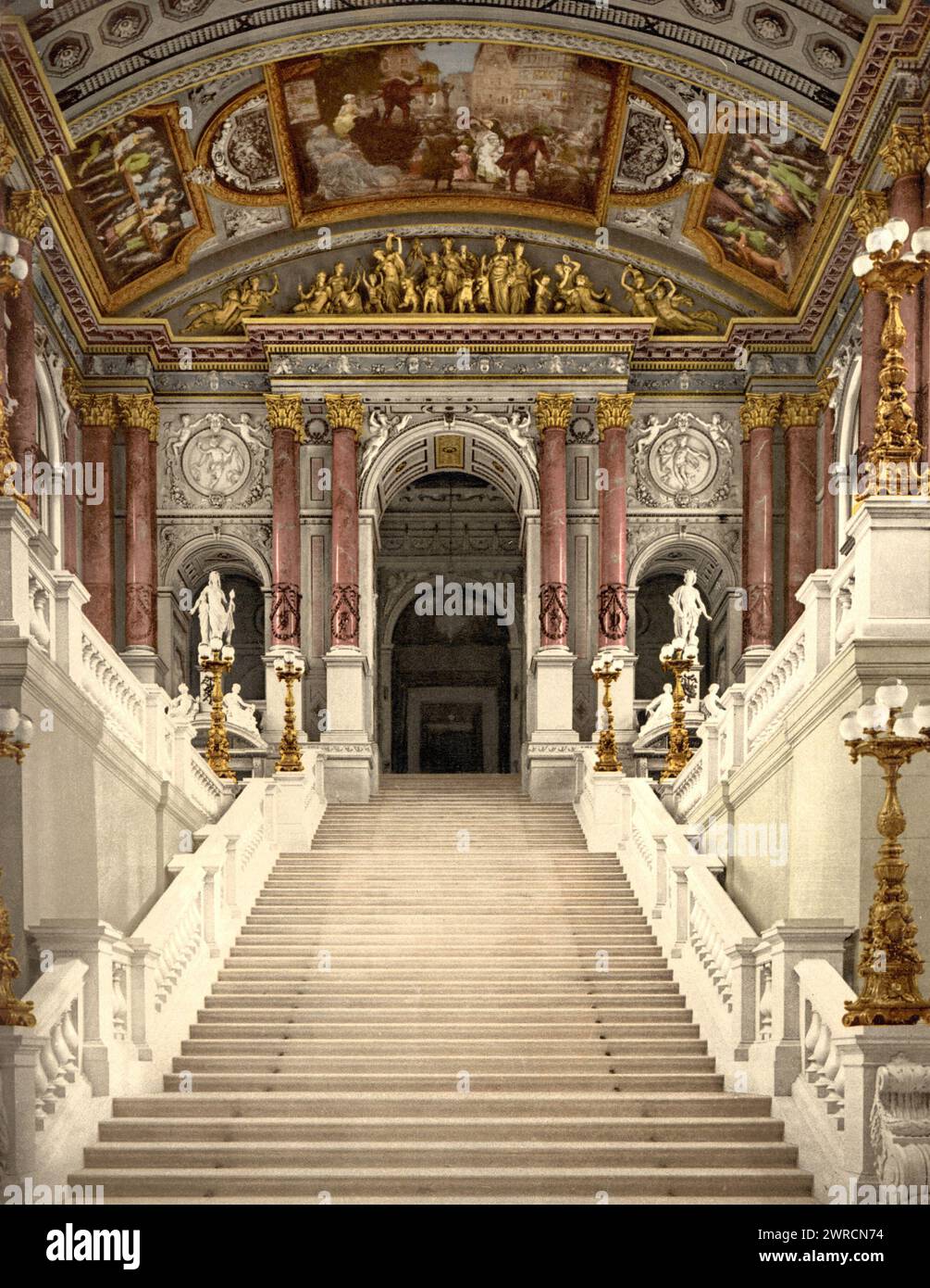 The Opera House, interior, Vienna, Austro-Hungary, between ca. 1890 and ...