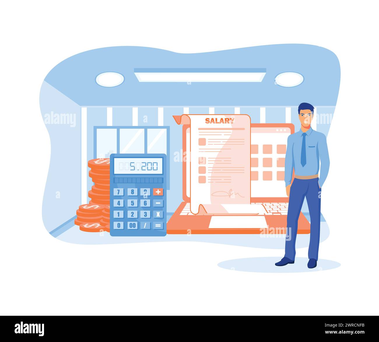 Salary payroll system, online income calculation and automatic payments ...