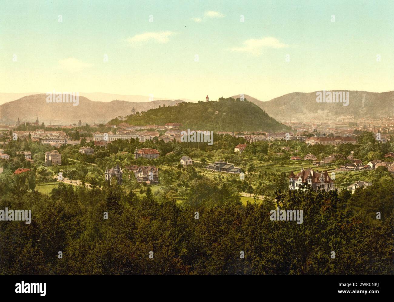 Graz, general view from the Lechwalde, Styria, Austro-Hungary, between ...