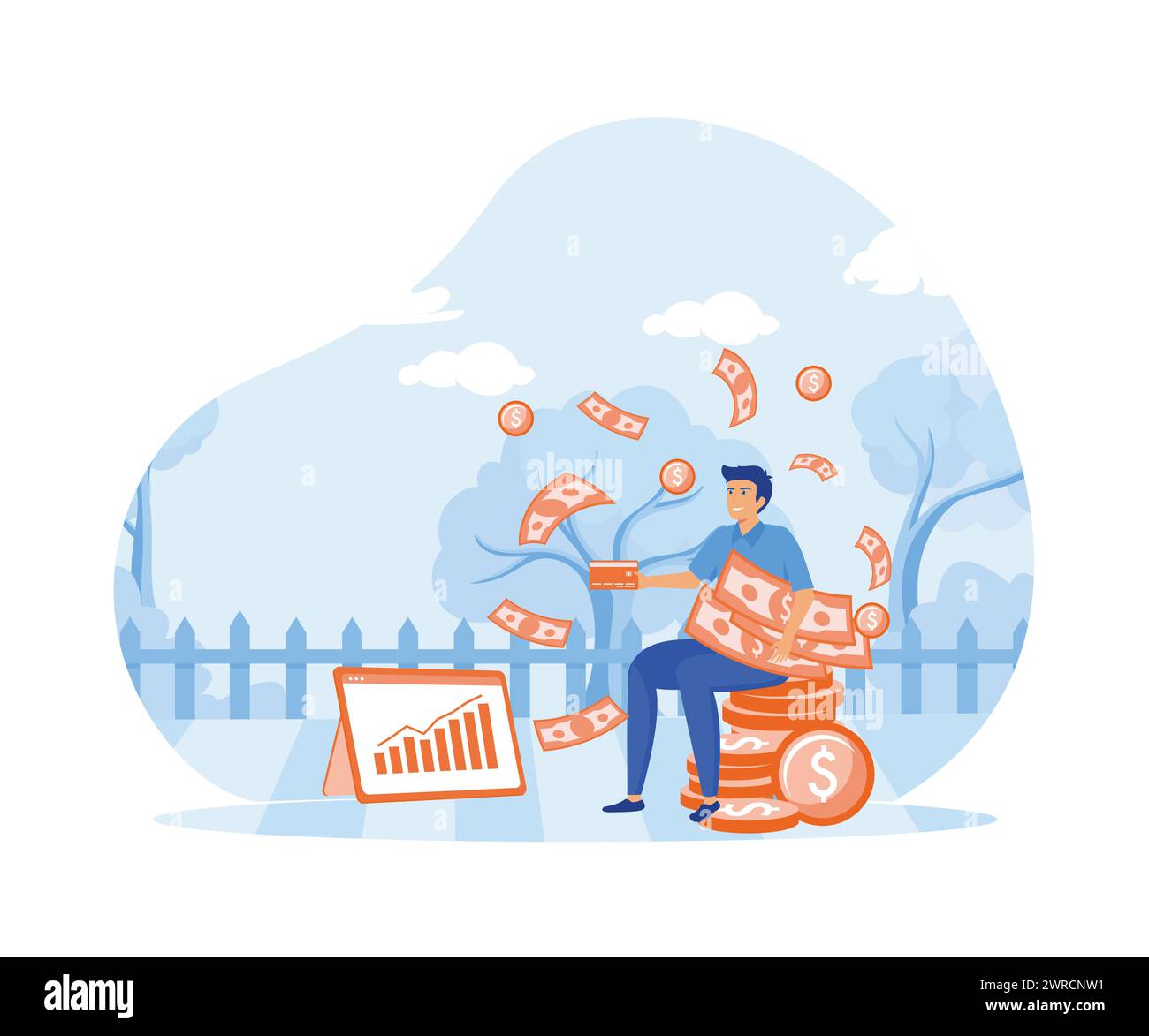 Investing monthly Stock Vector Images - Alamy