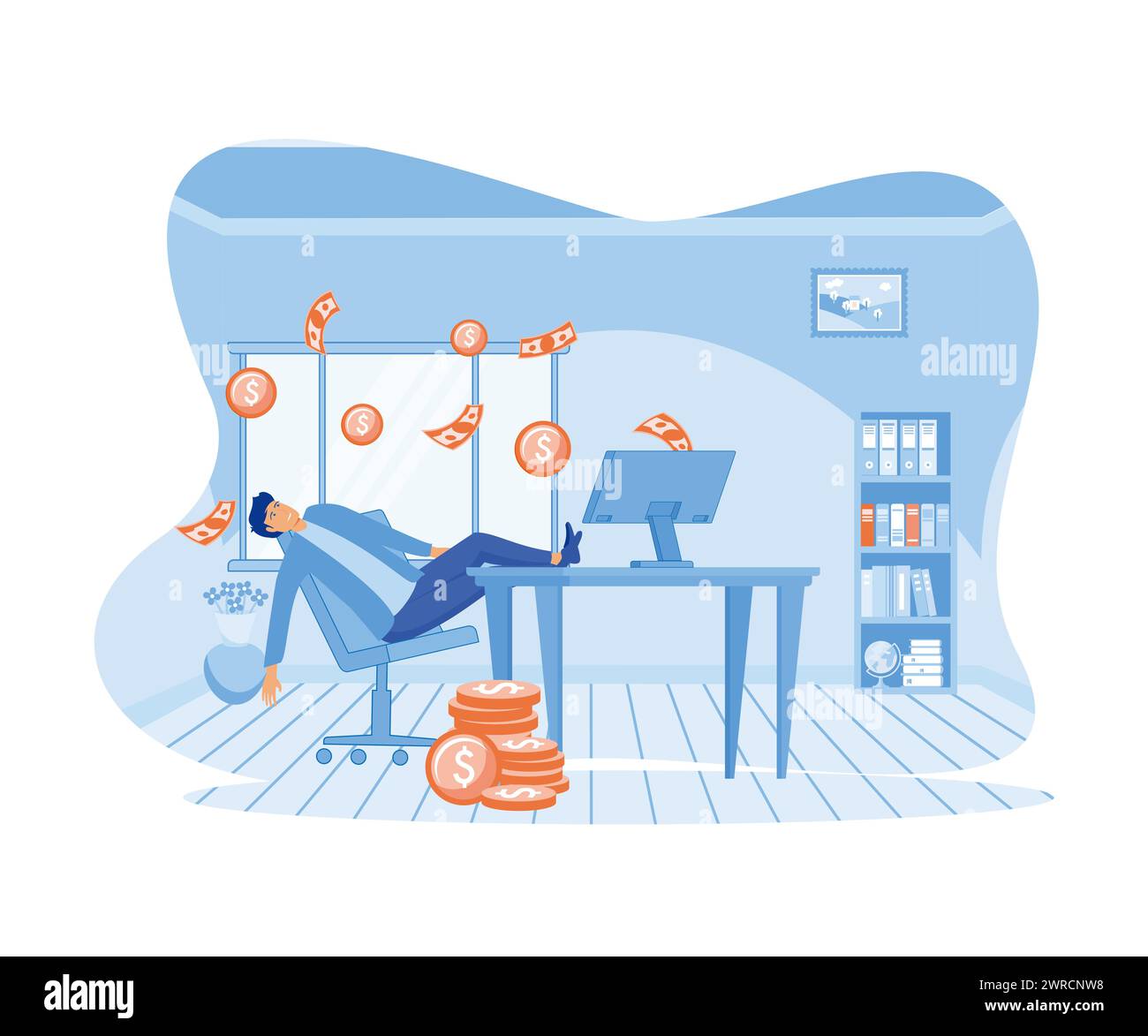 Modern chair relaxing Stock Vector Images - Alamy