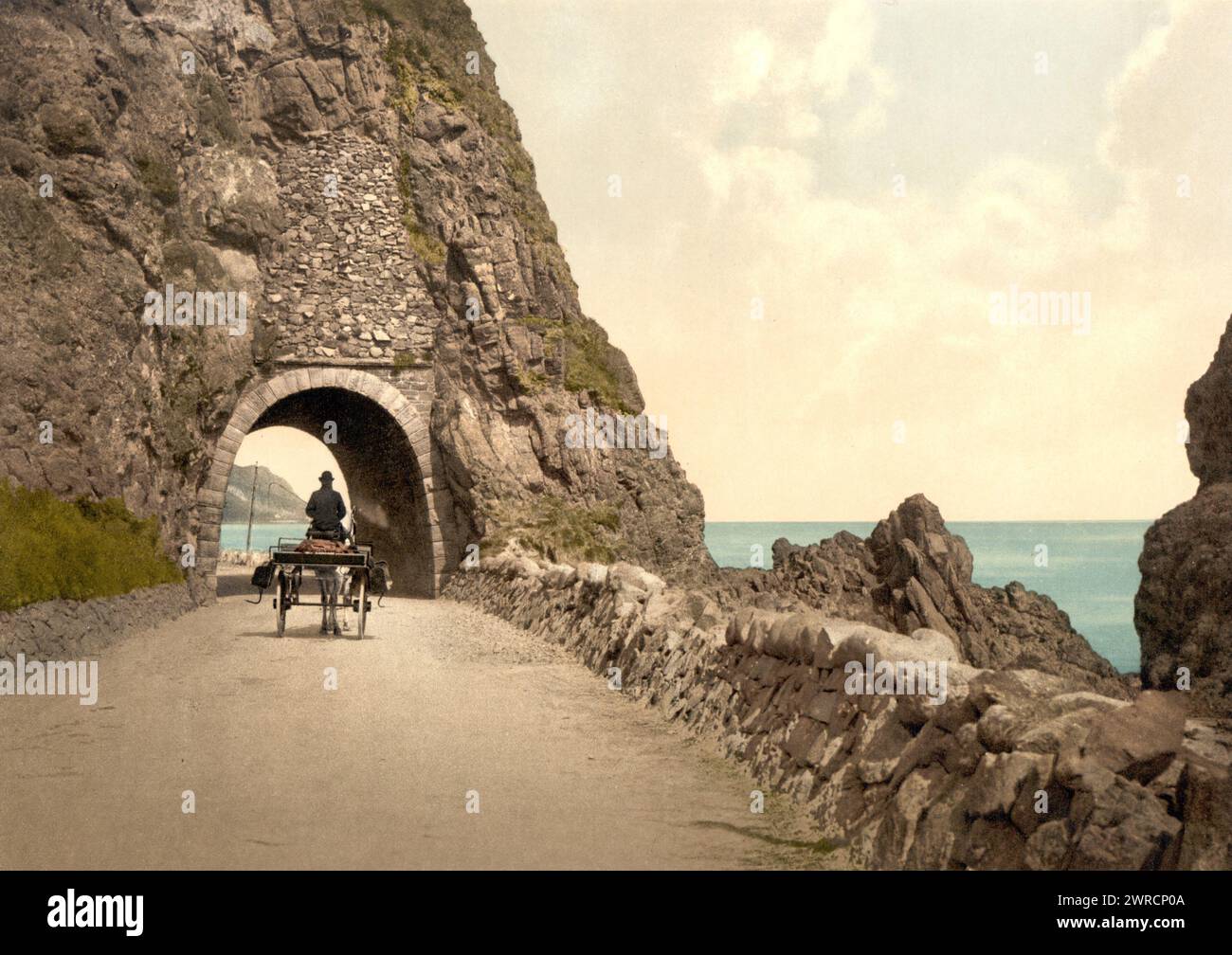 Black Cave Tunnel. County Antrim, Ireland, between ca. 1890 and ca ...