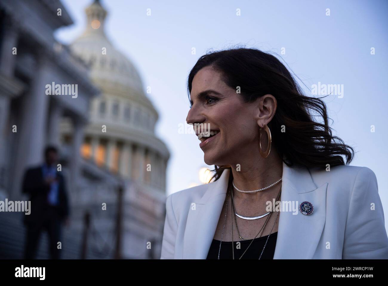 Rep. Nancy Mace (R-S.C.) speaks with reporters outside the U.S. Capitol ...