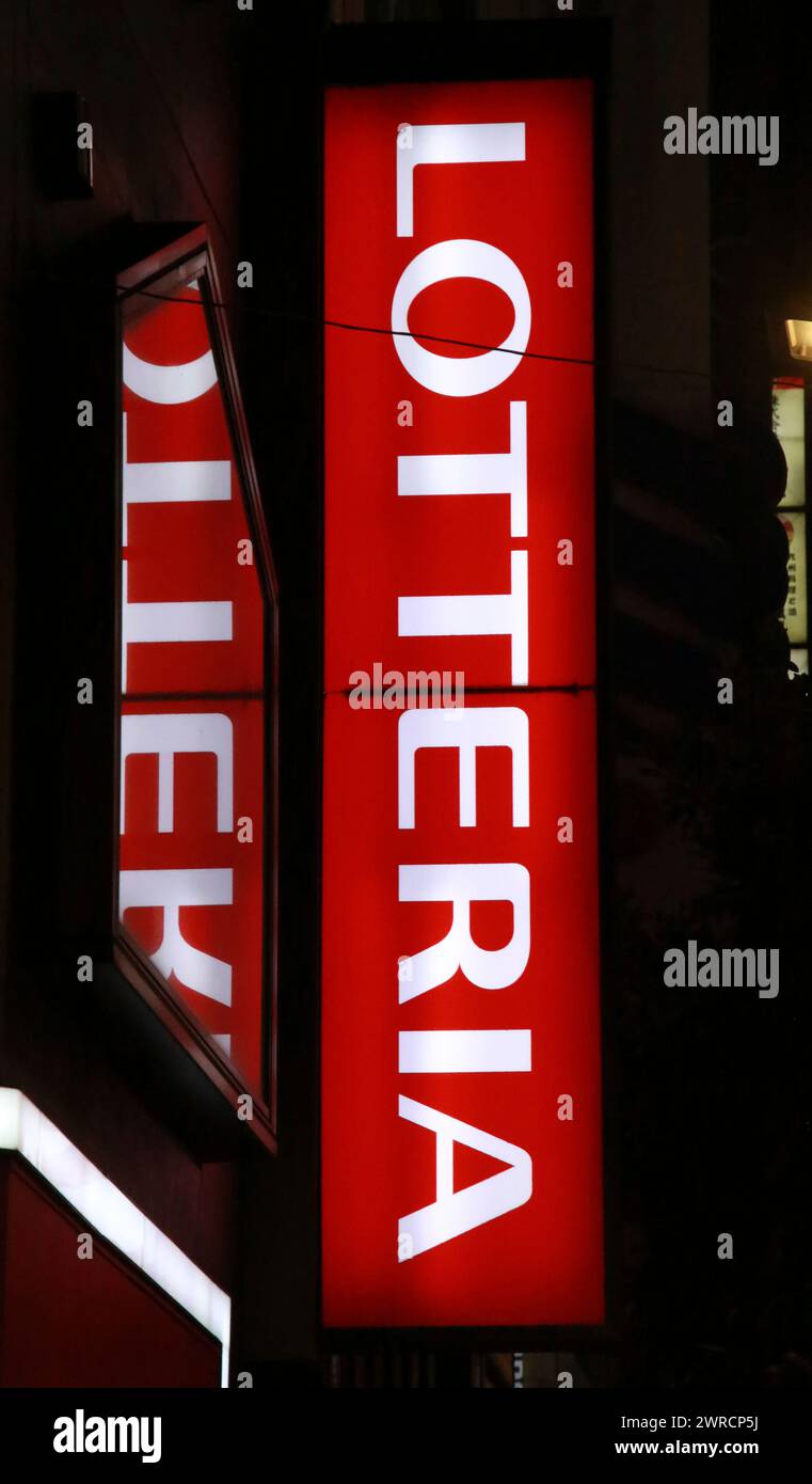 A logo of LOTTERIA is seen in Shinjuku Ward, Tokjyo on October 16, 2022 ...