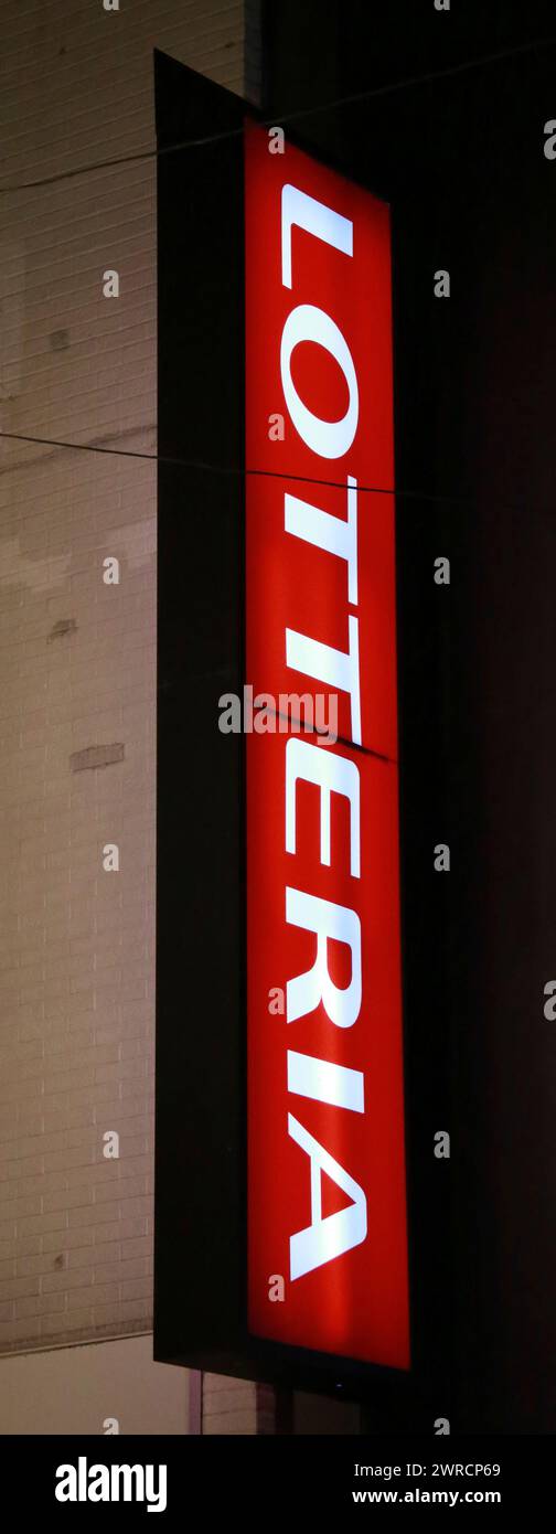 A logo of LOTTERIA is seen in Shinjuku Ward, Tokjyo on October 16, 2022 ...