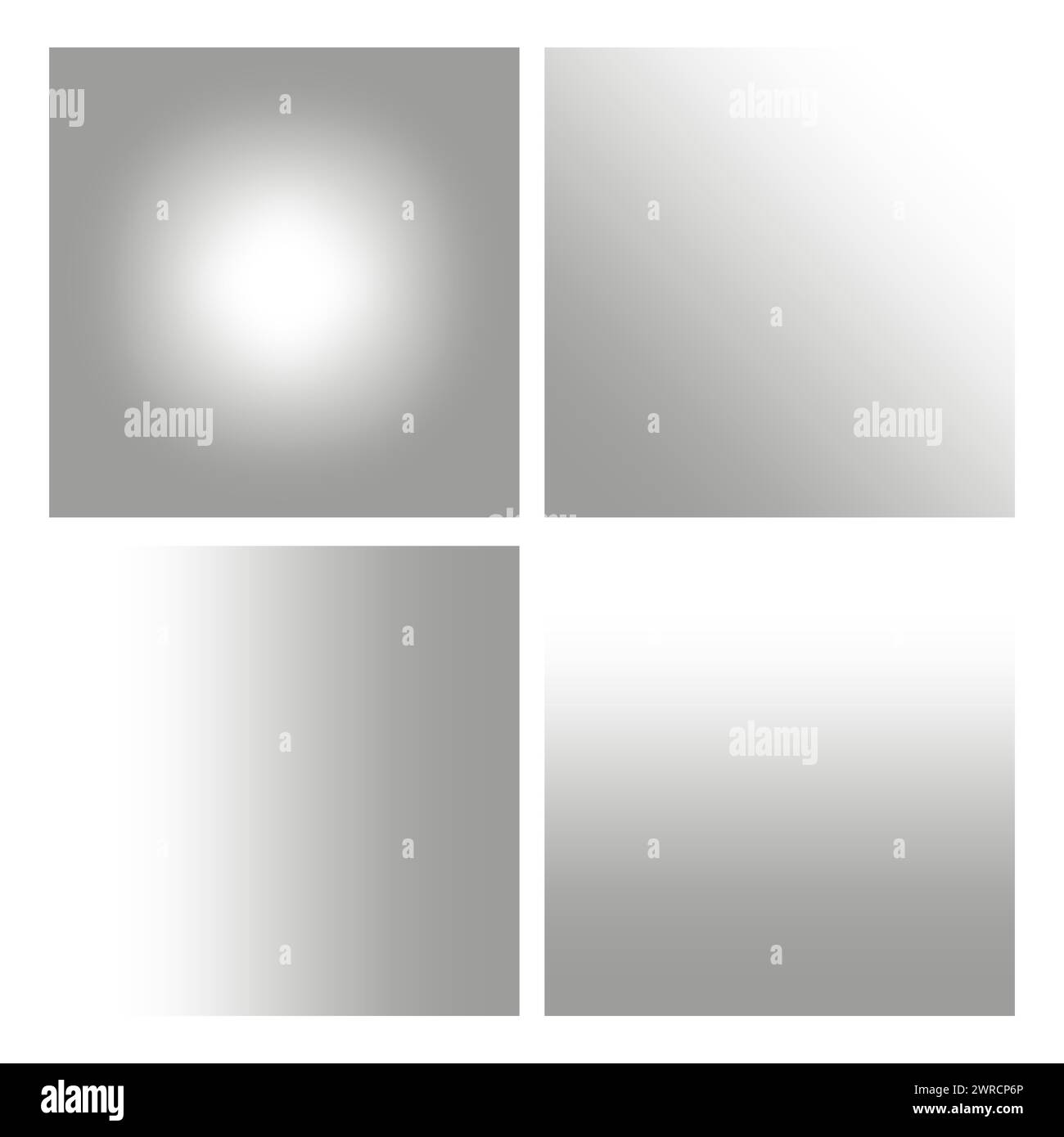 Silver gradient set metal Cut Out Stock Images & Pictures - Alamy