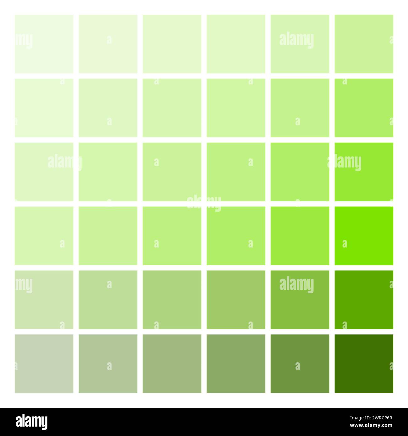 Shades of Green Color Palette Grid. EPS 10 Stock Vector Image & Art - Alamy