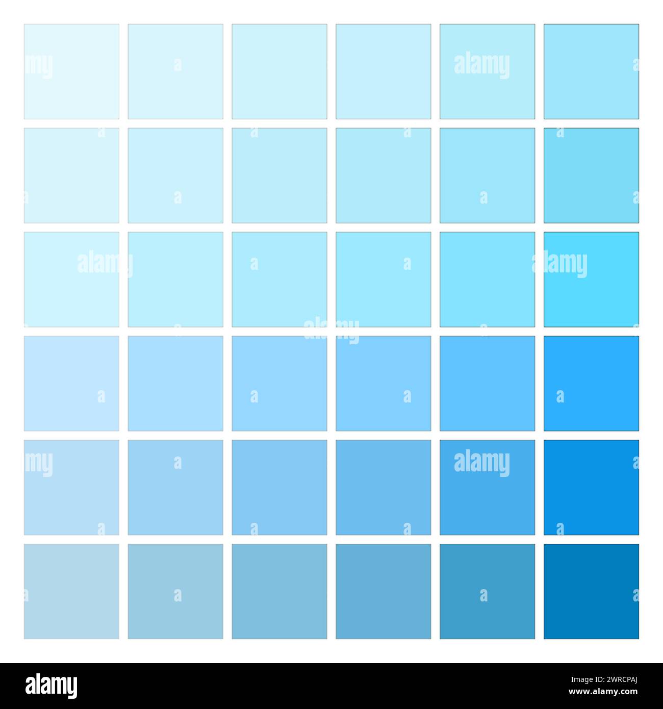 Shades of Blue Color Palette Grid. EPS 10 Stock Vector Image & Art - Alamy