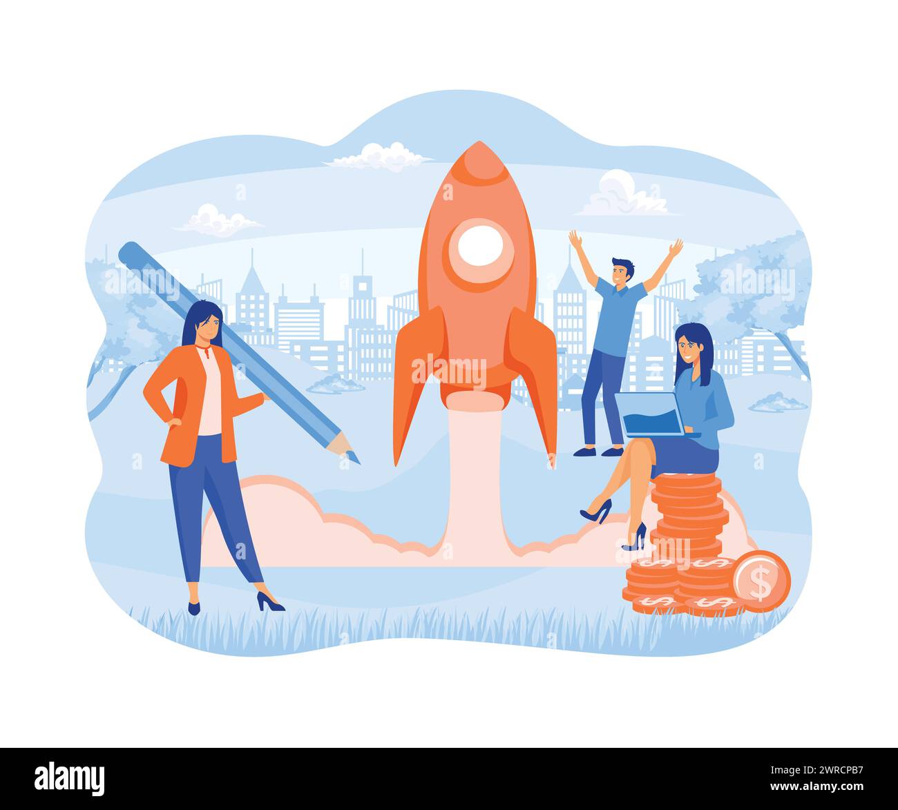 Successful new start Stock Vector Images - Alamy