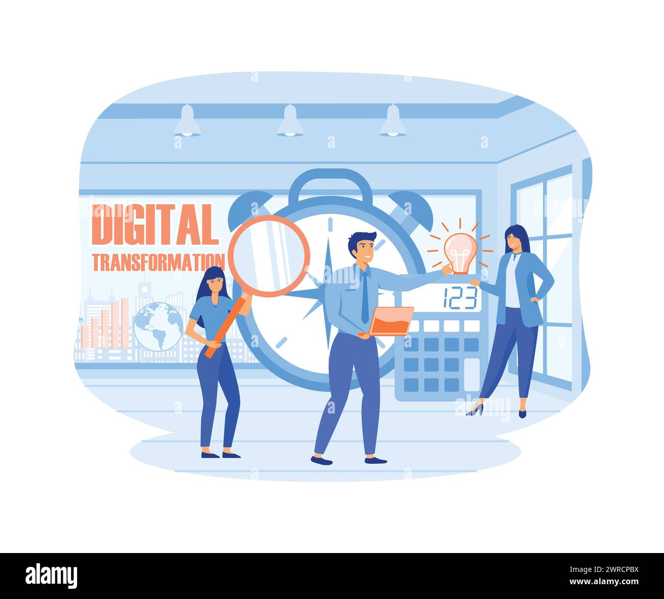 Economy digitization Stock Vector Images - Alamy