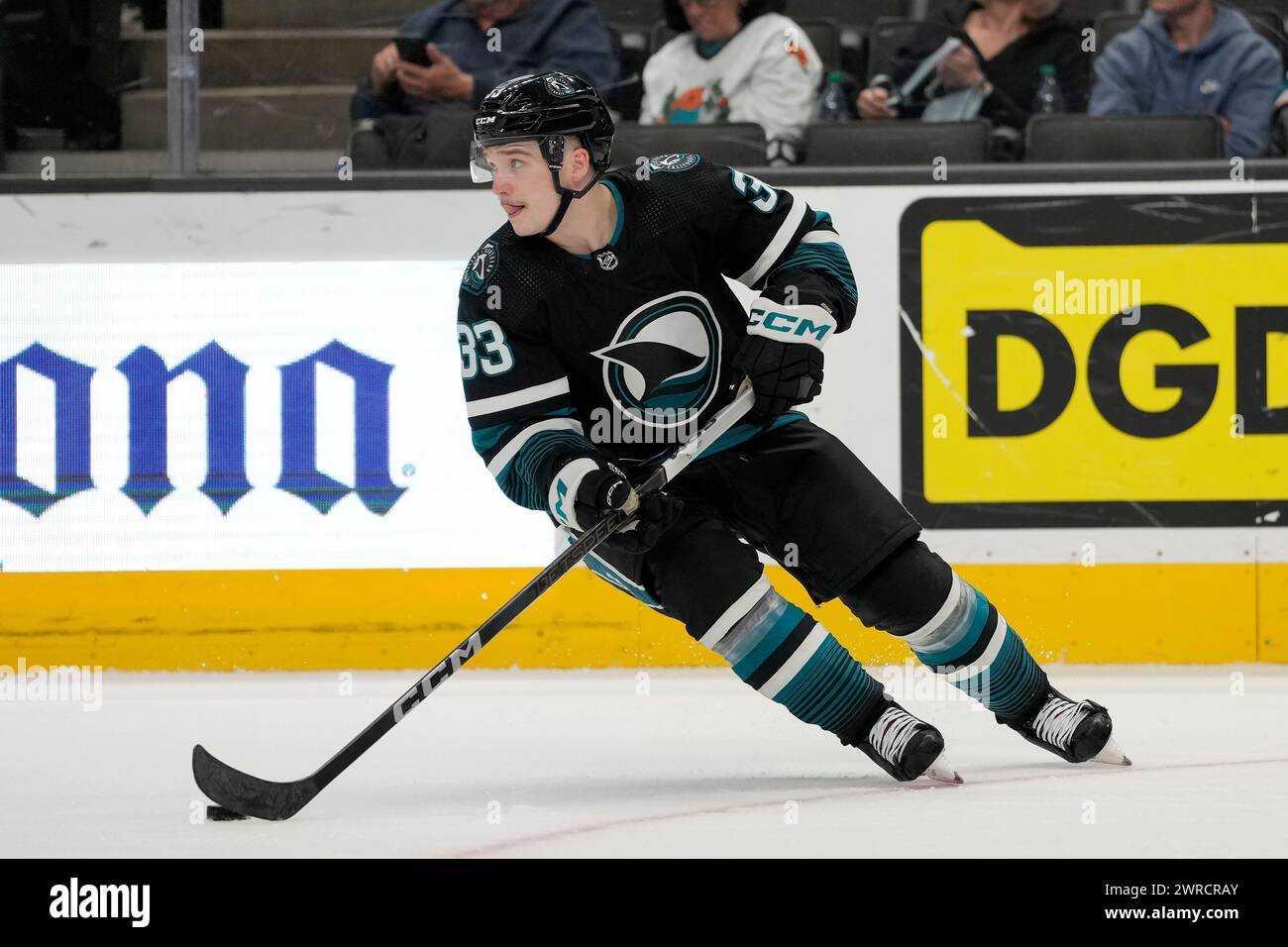 San Jose Sharks defenseman Calen Addison during an NHL hockey game ...