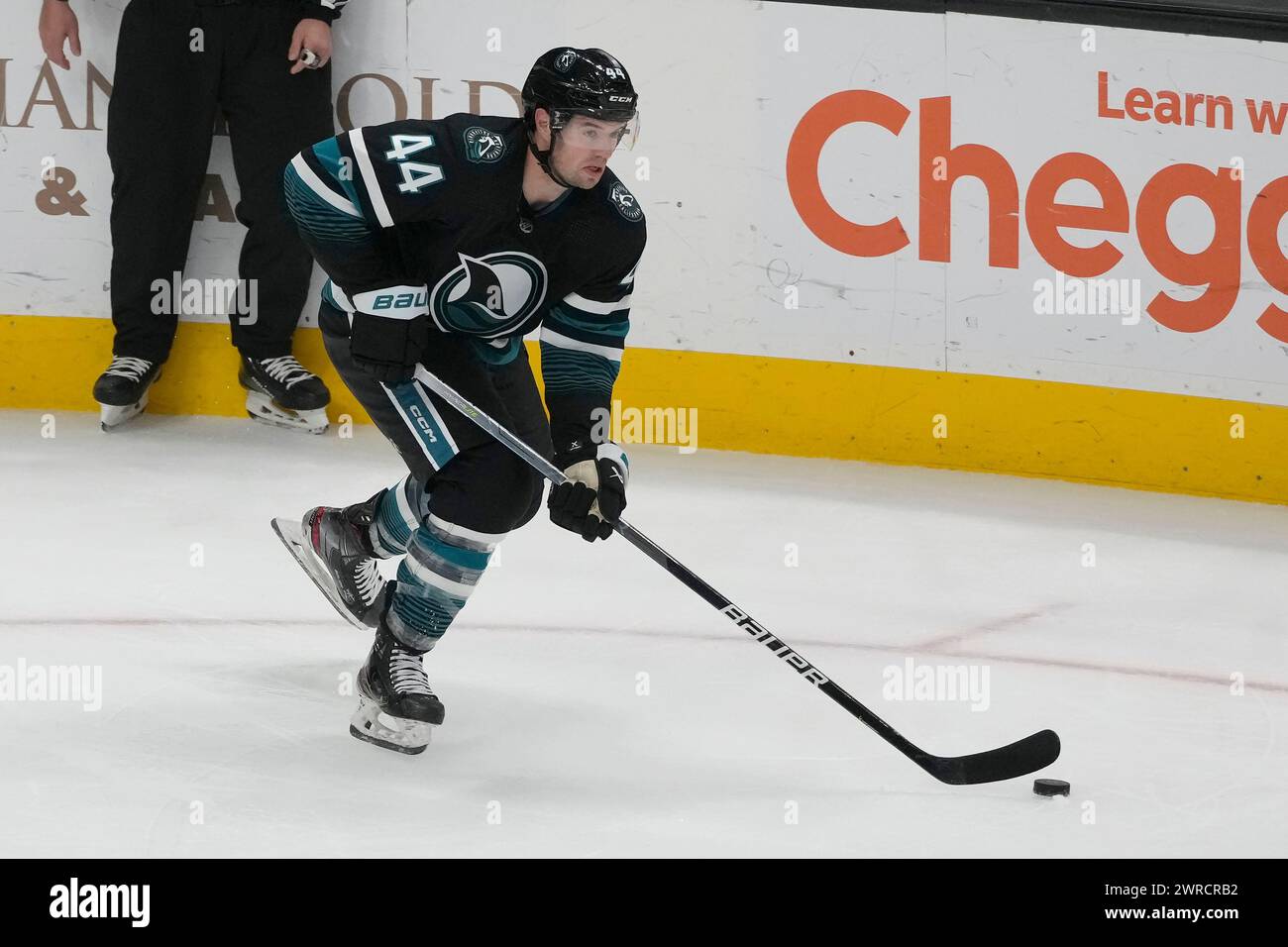San Jose Sharks defenseman Marc-Edouard Vlasic during an NHL hockey ...