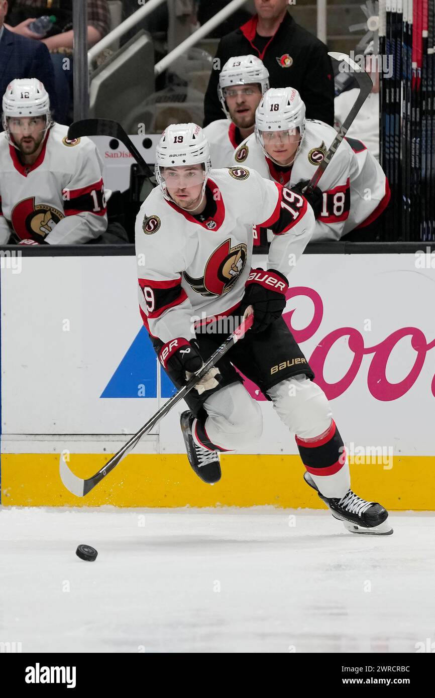 Ottawa Senators right wing Drake Batherson during an NHL hockey game ...