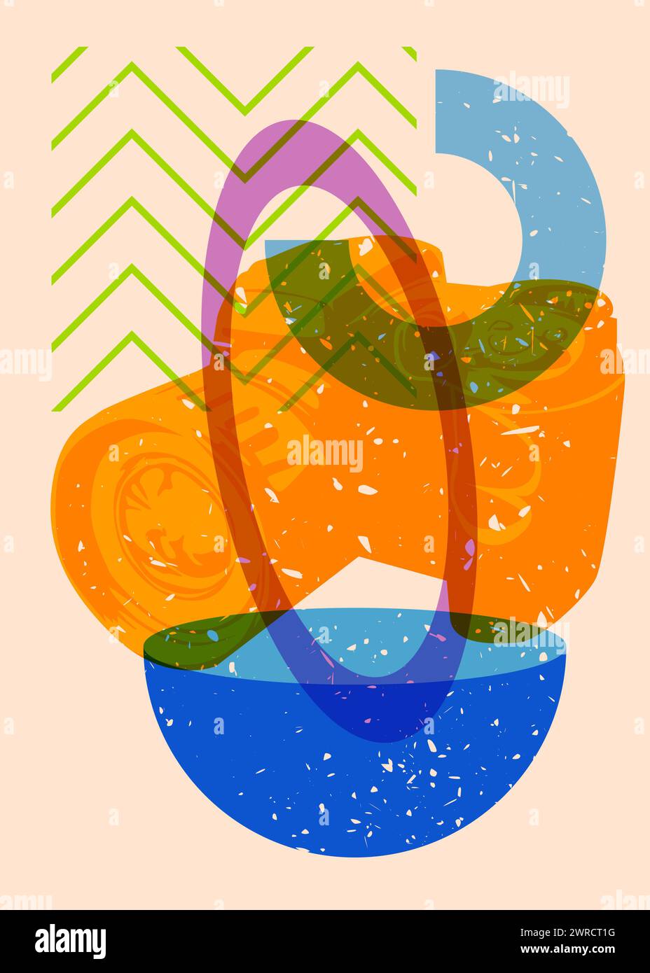 Risograph Camera, Photographic Equipment with geometric shapes. Objects ...