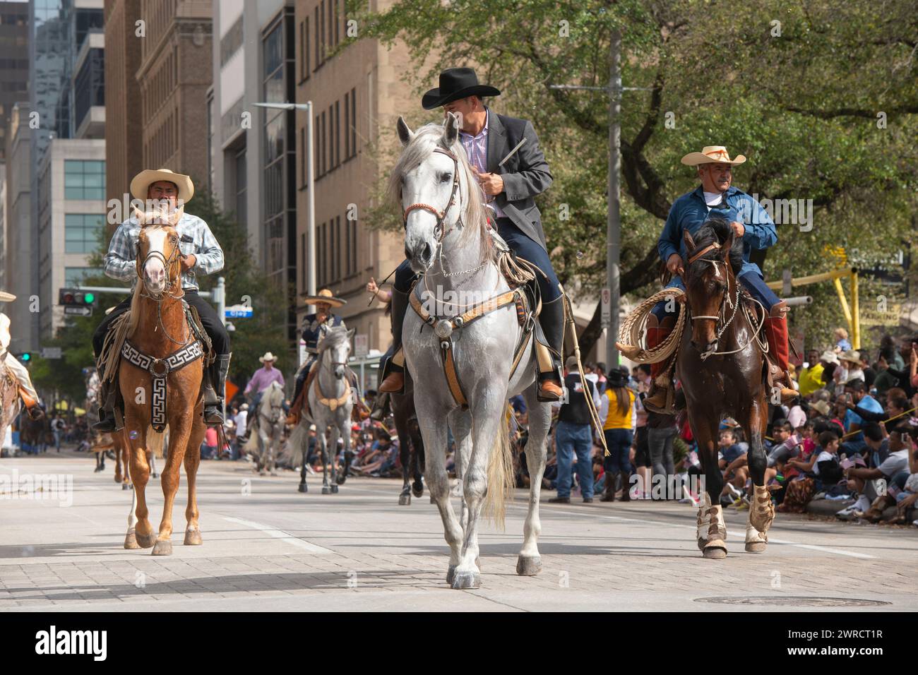 Feb 24- 2028 Rodeo parade.in Houston Texas. Houston police on horseback ...