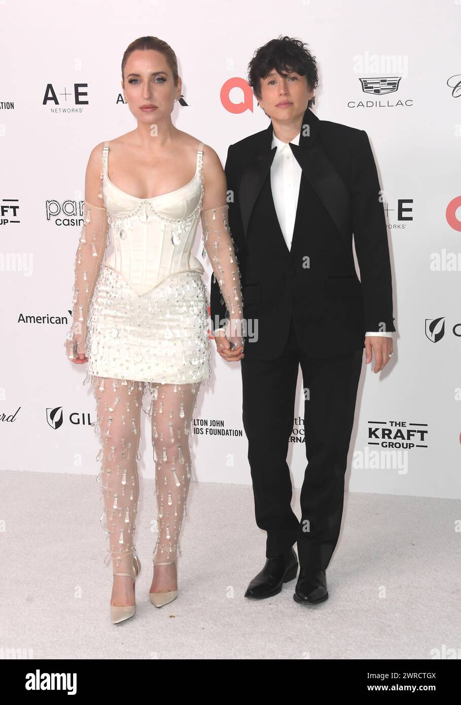 Zoe Lister-Jones and Sammi Cohen arriving at the Elton John AIDS ...