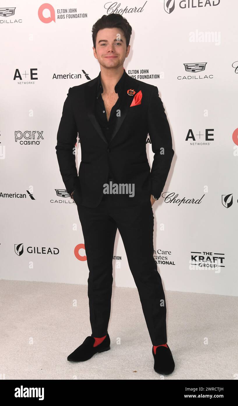 West Hollywood, USA. 10th Mar, 2024. Chris Colfer arriving at the Elton ...